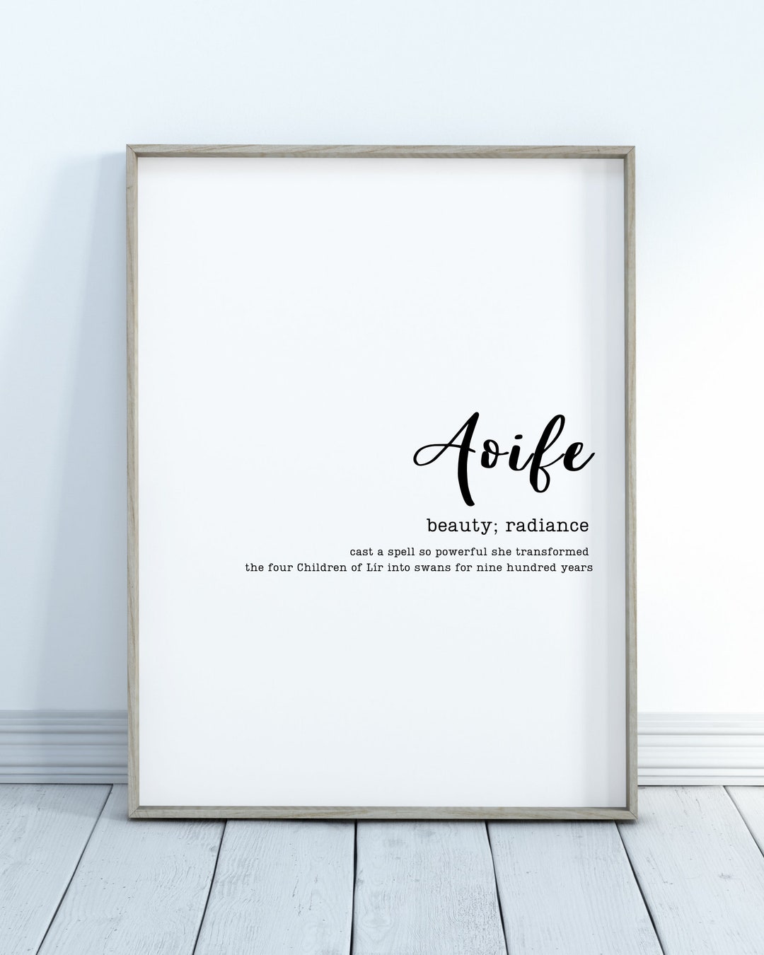 Aoife - Irish Name Meaning Print - Nursery Print - New Baby - Name ...