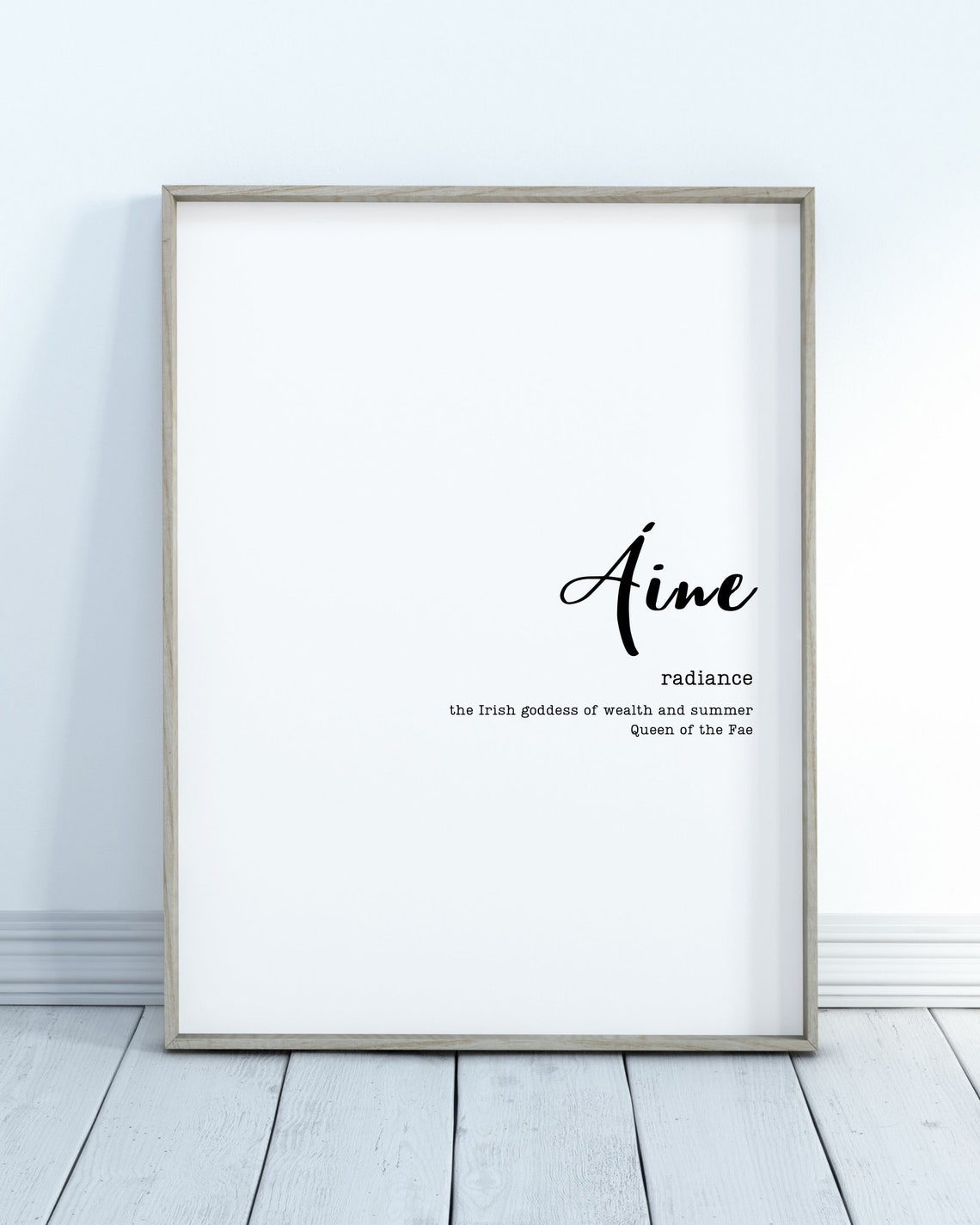 Áine - Irish Name Meaning Print - Nursery Print - New Baby - Name ...