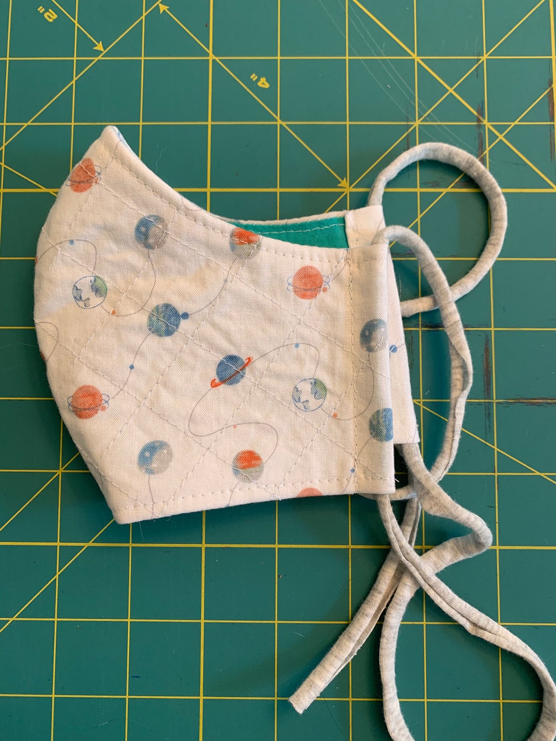 3-ply Quilted Cotton Planets Mask - Size Medium - Etsy