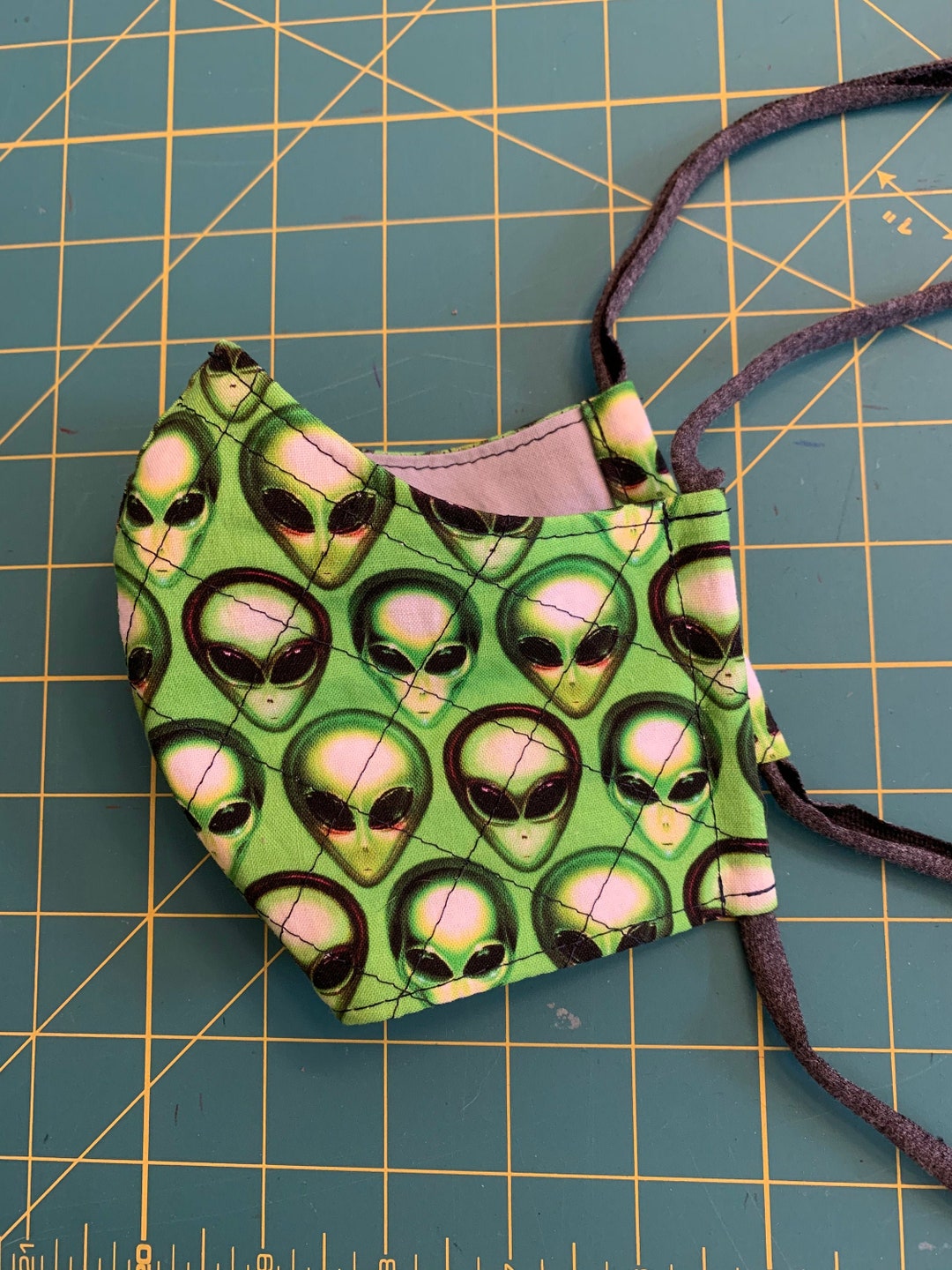 3-ply Quilted Cotton Alien Mask - Size Small - Etsy
