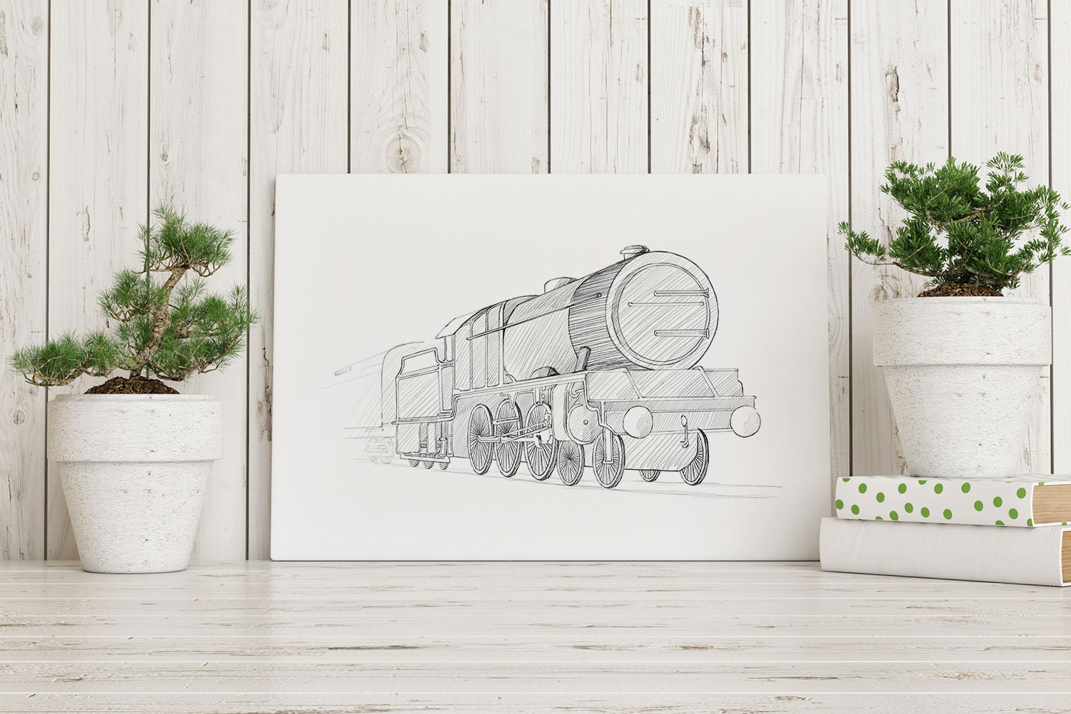 Royal Scot Steam Train Wall Art Printable JPEG, Old Railway Train ...