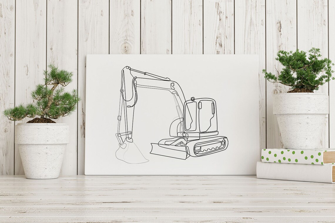 Kids Construction Truck Line Art Printable JPG PNG & SVG Cut Files ...