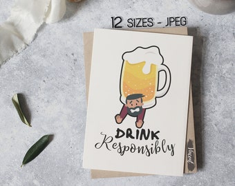 Drink Responsibly Sign - Etsy