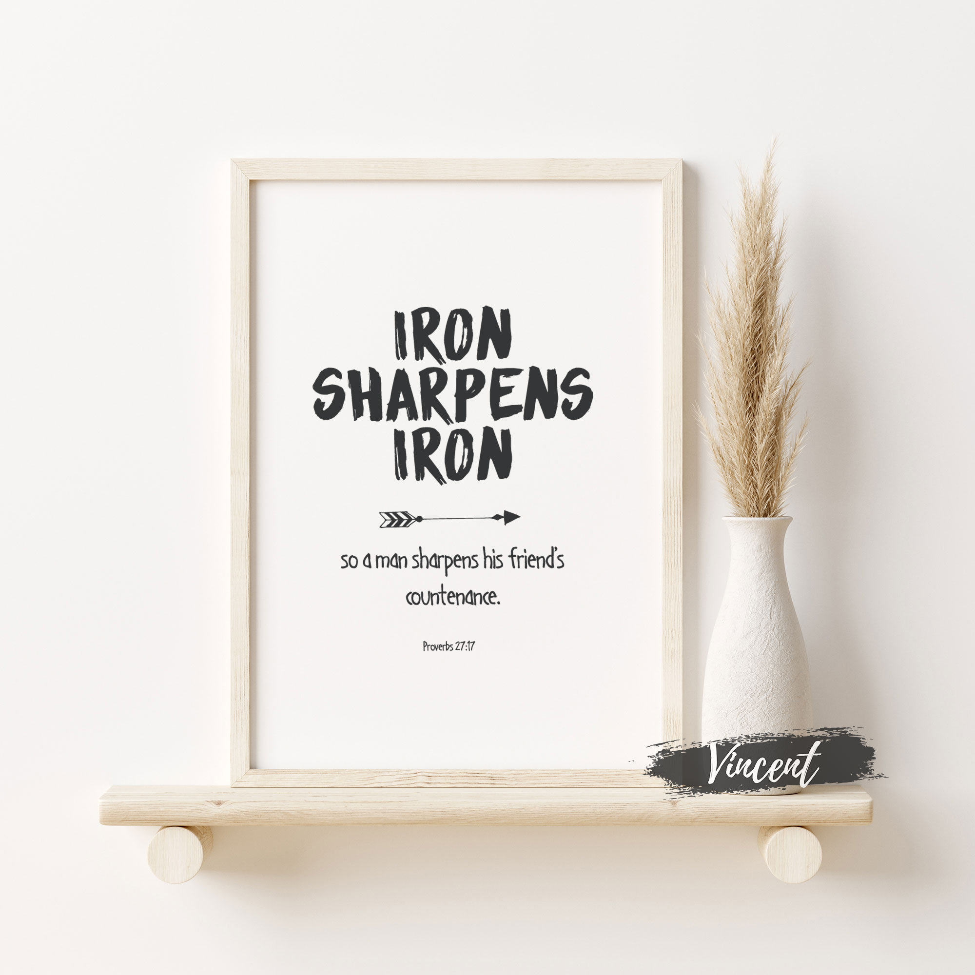 Iron Sharpens Iron Friendship Quote JPG PNG Printable & SVG Cut Files ...