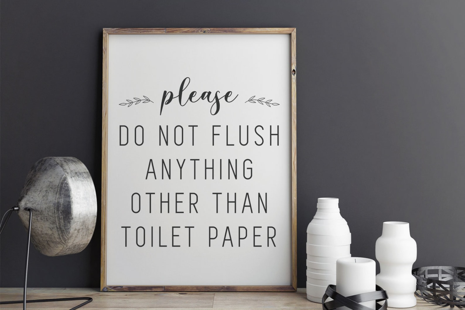Please Do Not Flush Anything but Toilet Paper Quote Sign Printable ...