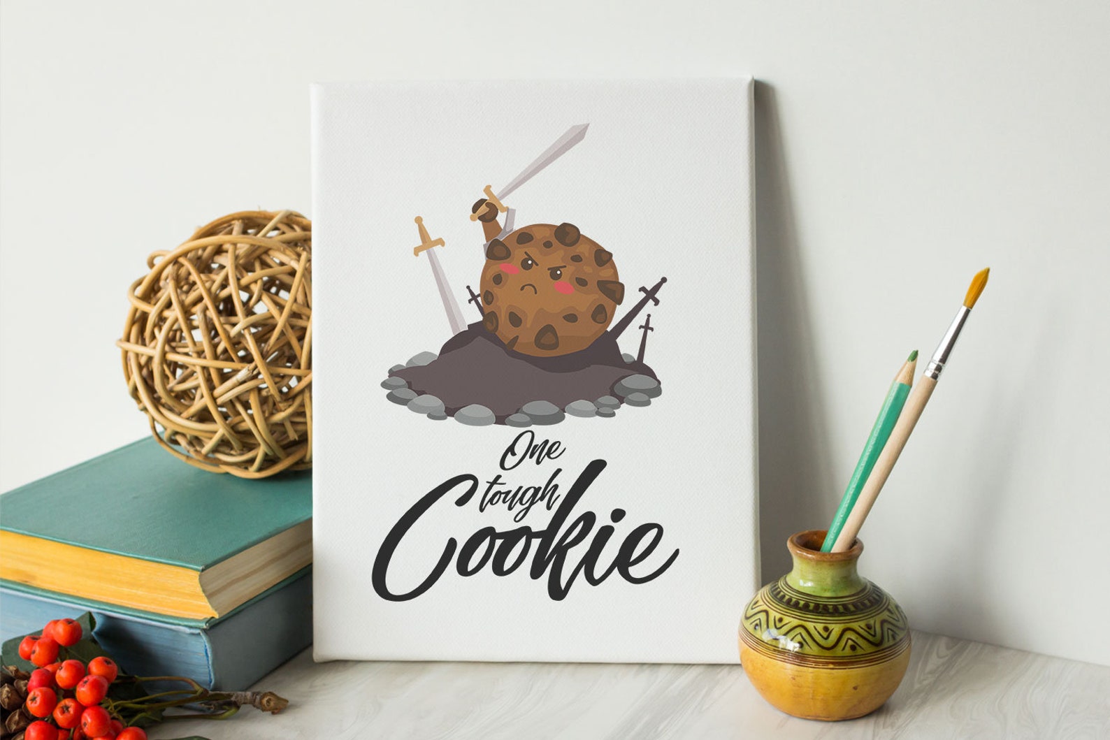 One Tough Cookie Pun Birthday Card Printable JPEG Images, Funny Kids ...