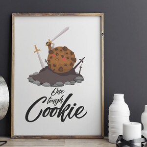 One Tough Cookie Pun Birthday Card Printable JPEG Images, Funny Kids ...