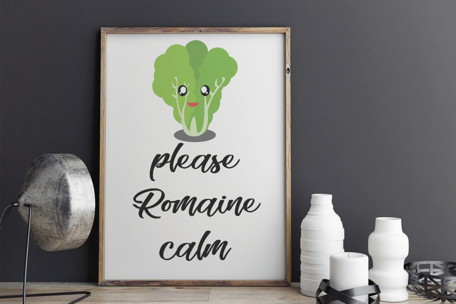 Please Romaine Calm Pun Drawing Printable JPEG Images, Funny Mom's ...