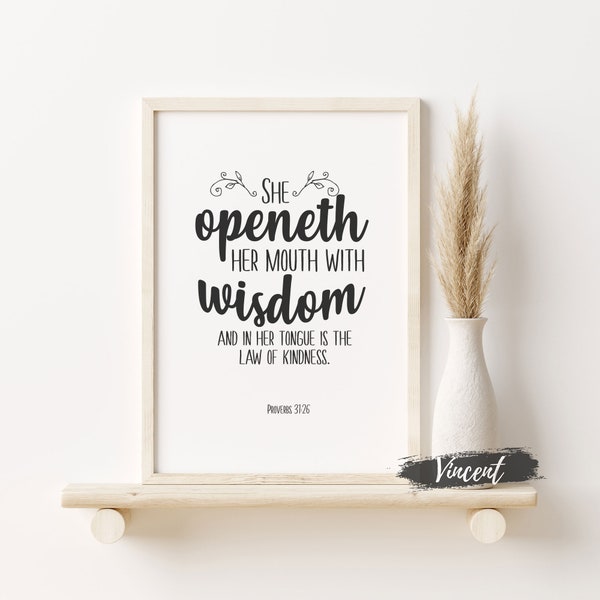 She Opens Her Mouth Proverbs 31:26 Svg - Etsy
