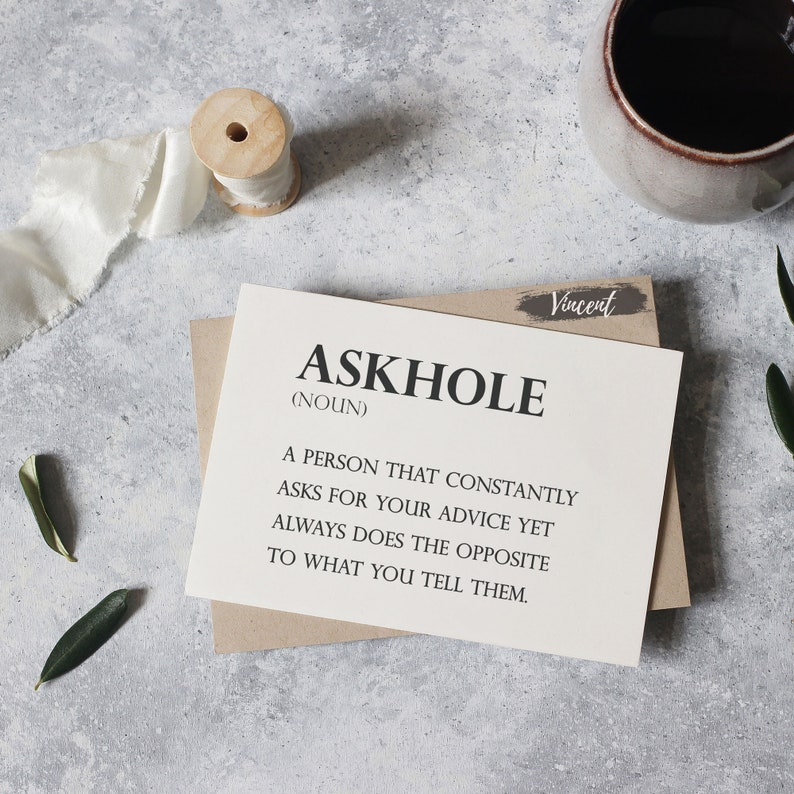 Askhole Definition Bathroom Wall Art Printable JPEG PNG & SVG - Etsy