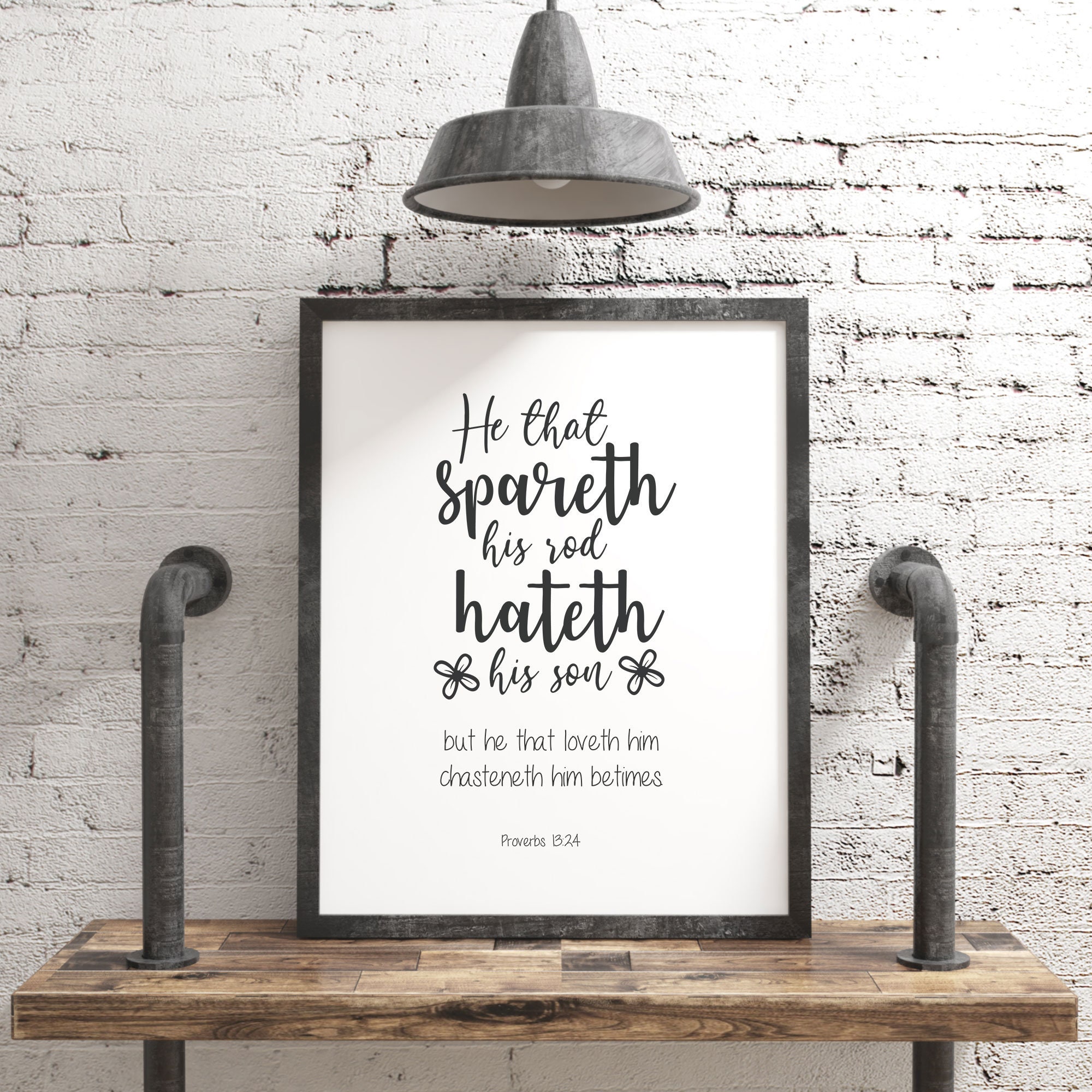 He That Spareth His Rod Hateth His Son Proverbs 13:24 Bible SVG Cut ...