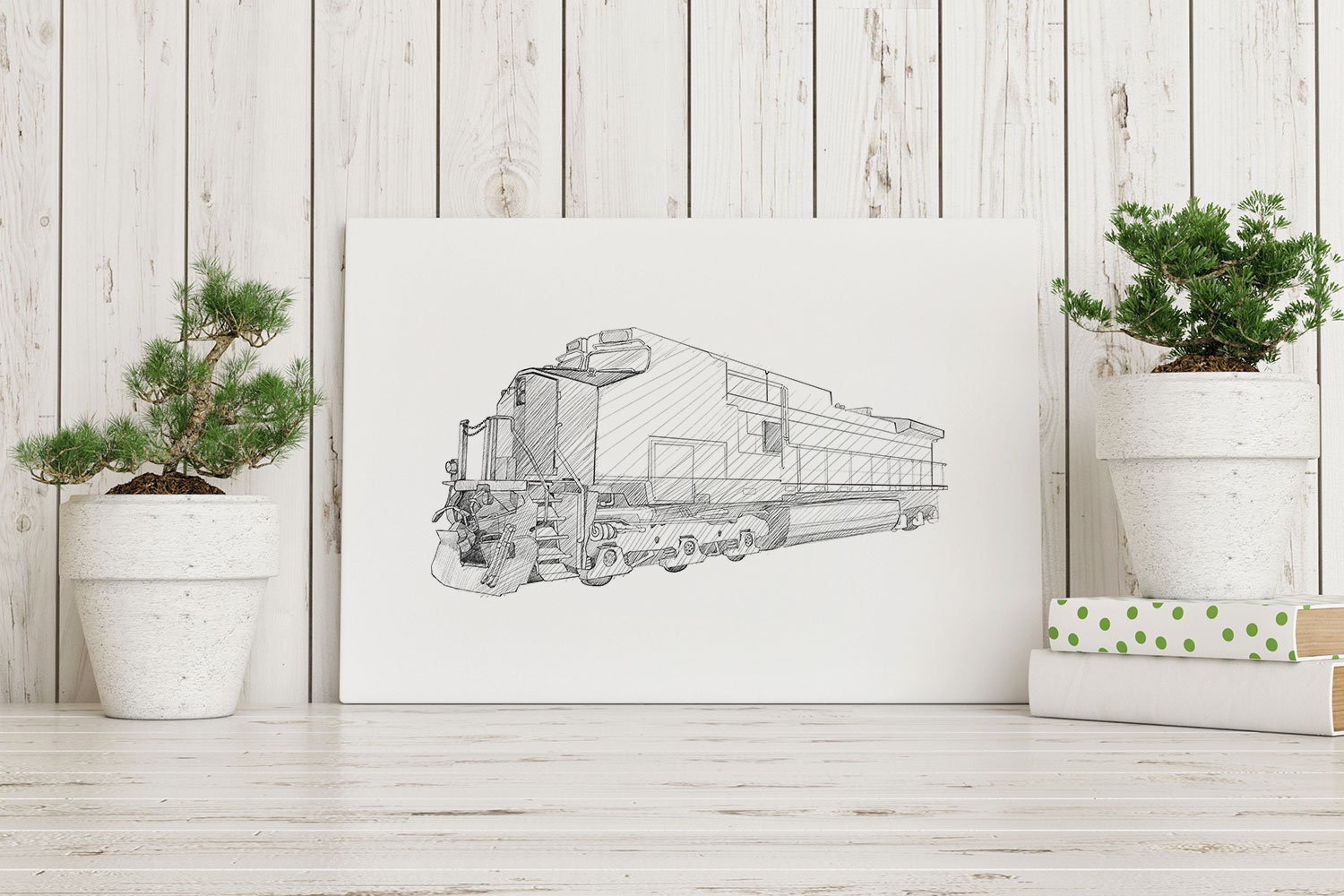 Freight Train Drawing