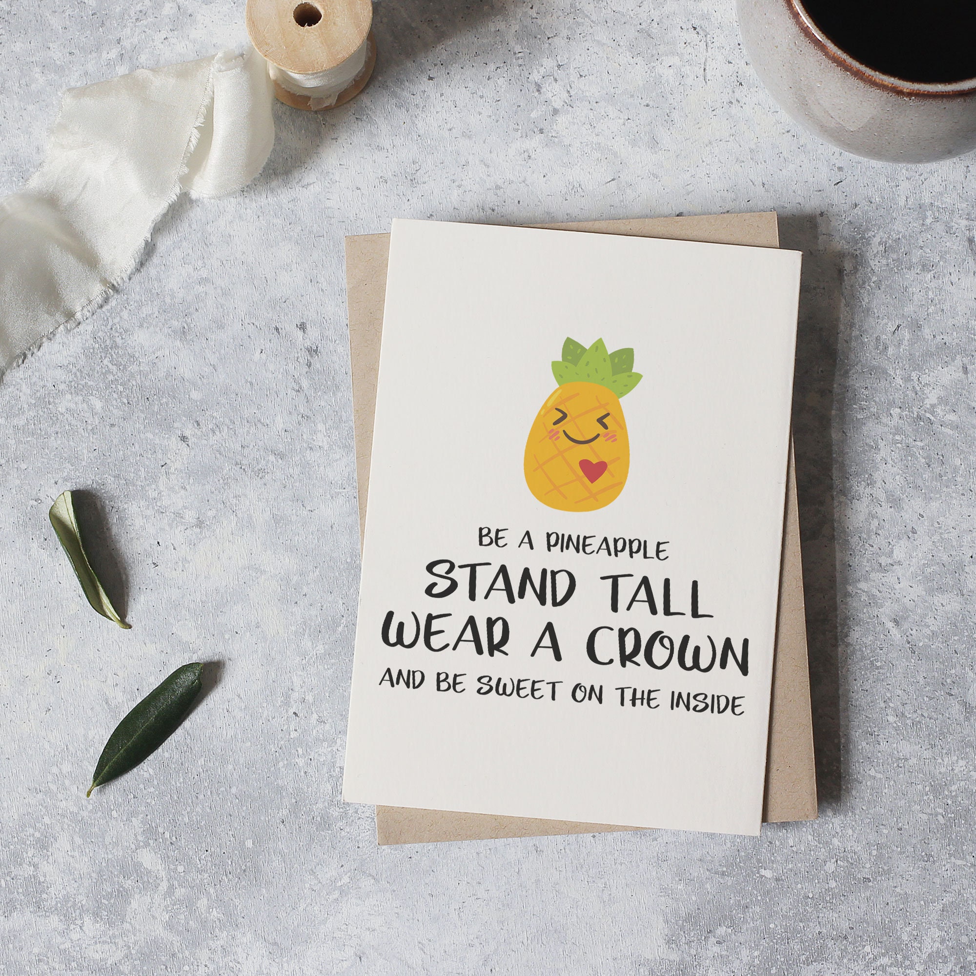 Be A Pineapple Pun Birthday Card Printable JPEG Images - Etsy
