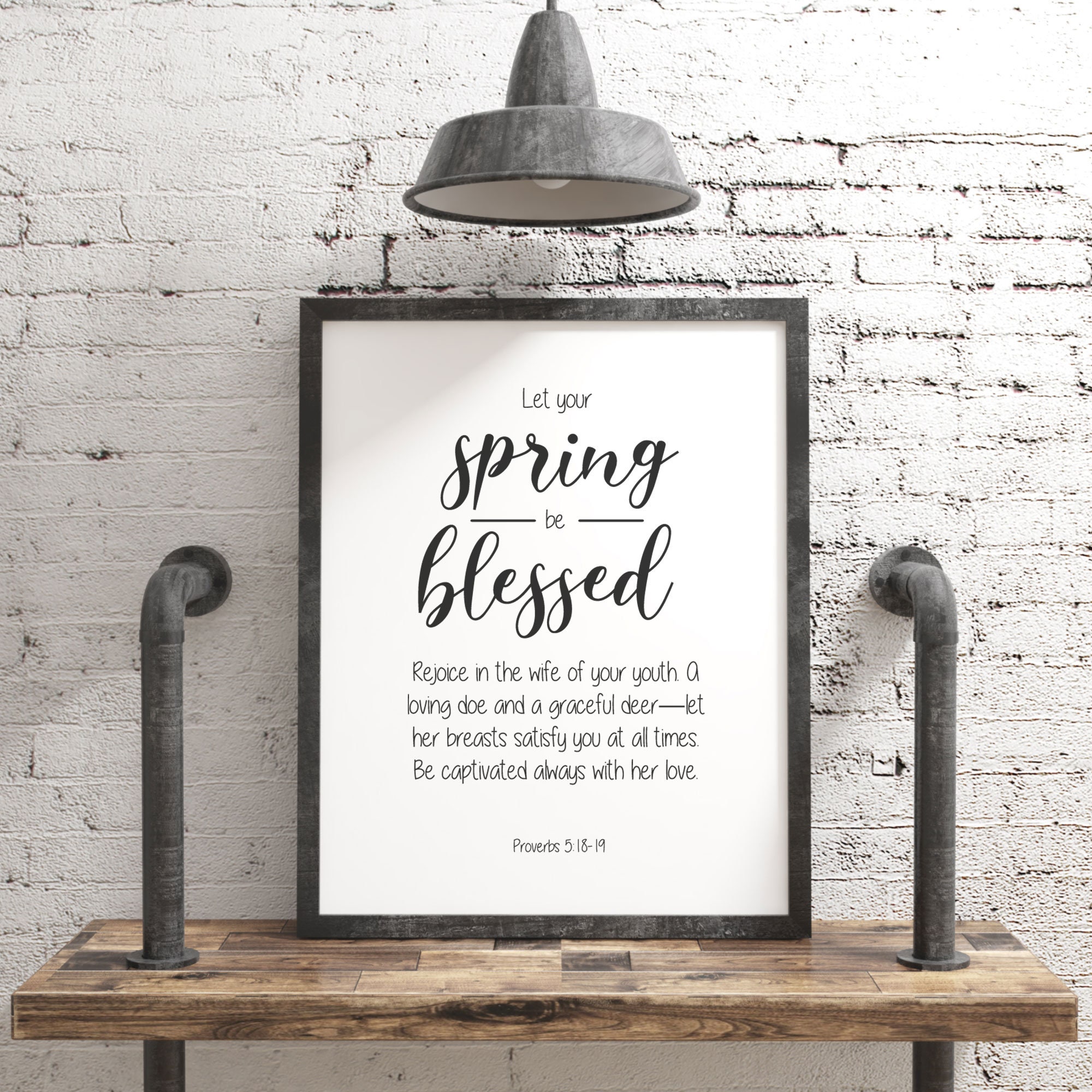 Let Your Spring Be Blessed Proverbs 5:18-19 Bible Verse SVG | Etsy