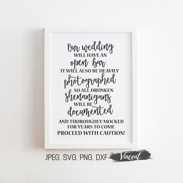 Open Bar Quote Sign - Etsy