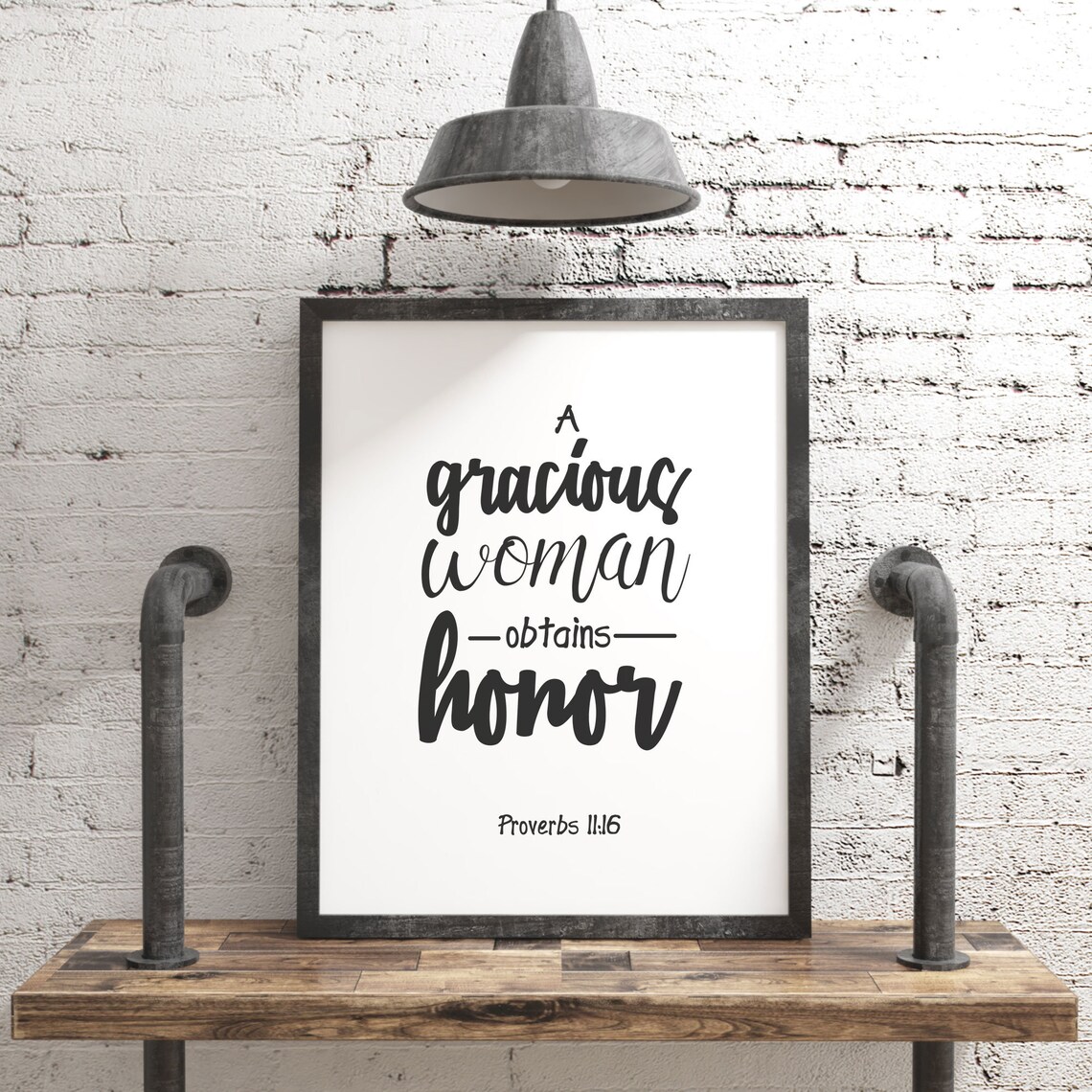 A Gracious Woman Obtains Honor Proverbs 11:16 Bible Verse - Etsy