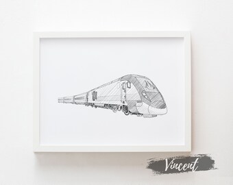 High Speed Train Poster - Etsy