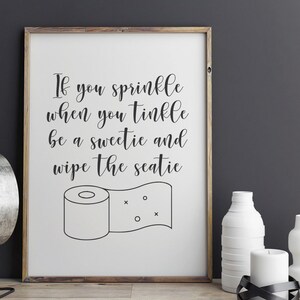 If You Sprinkle When You Tinkle Bathroom Sign SVG JPEG PDF Png ...