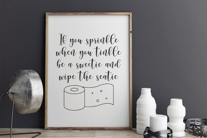 If You Sprinkle When You Tinkle Bathroom Sign SVG JPEG PDF Png ...