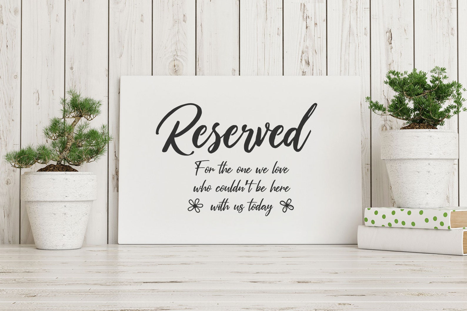 Reserved Wedding Memorial Table Sign SVG JPG PNG Printable & Cut Files ...