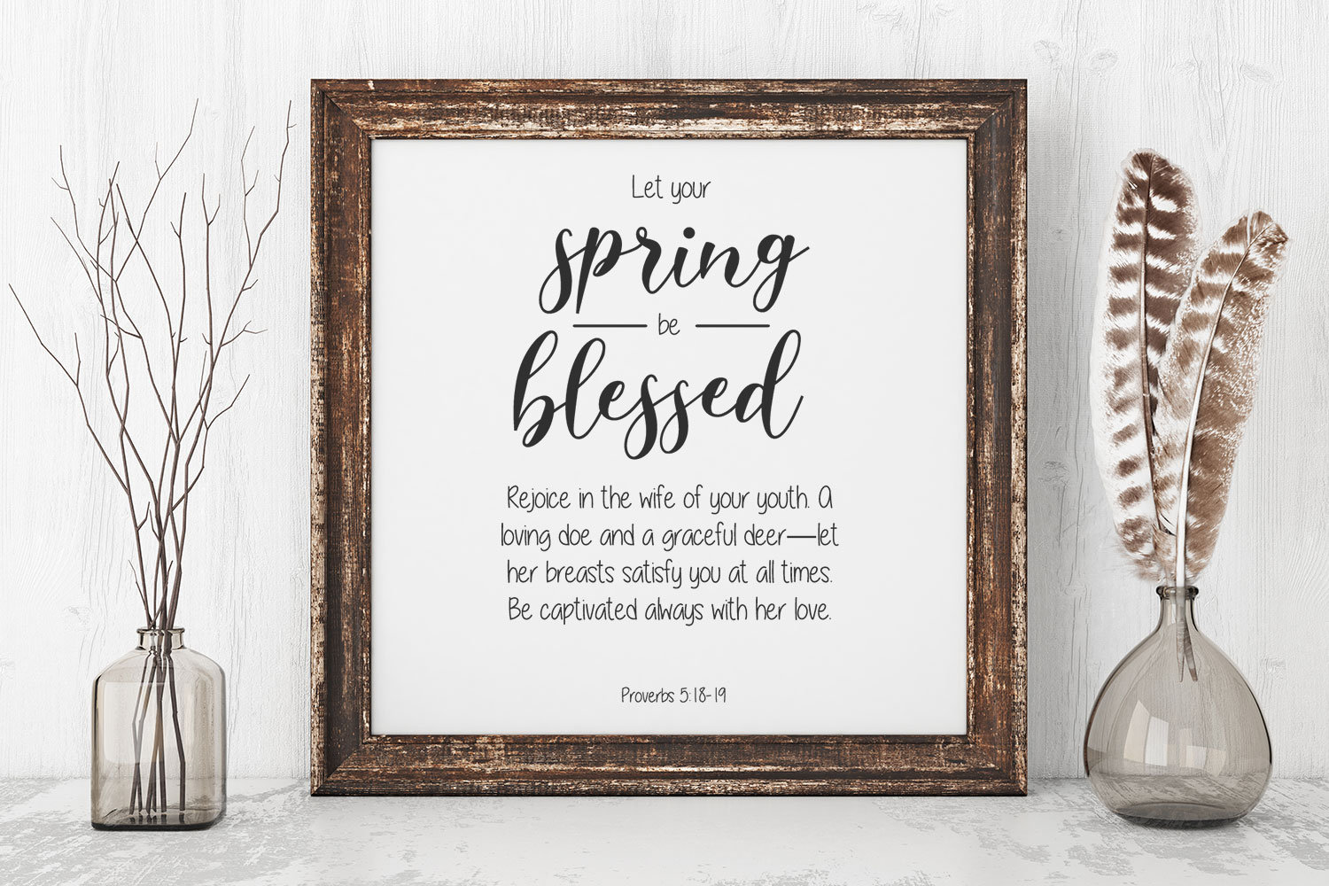 Let Your Spring Be Blessed Proverbs 5:18-19 Bible Verse SVG | Etsy