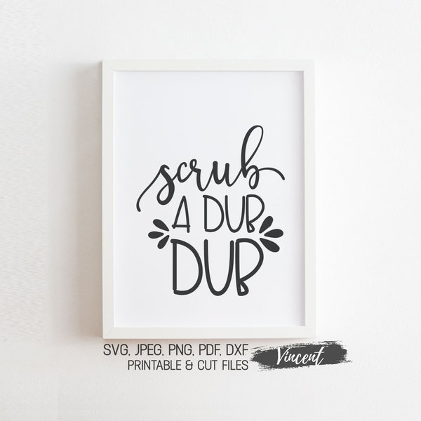 Scrub a Dub Dub Sign - Etsy