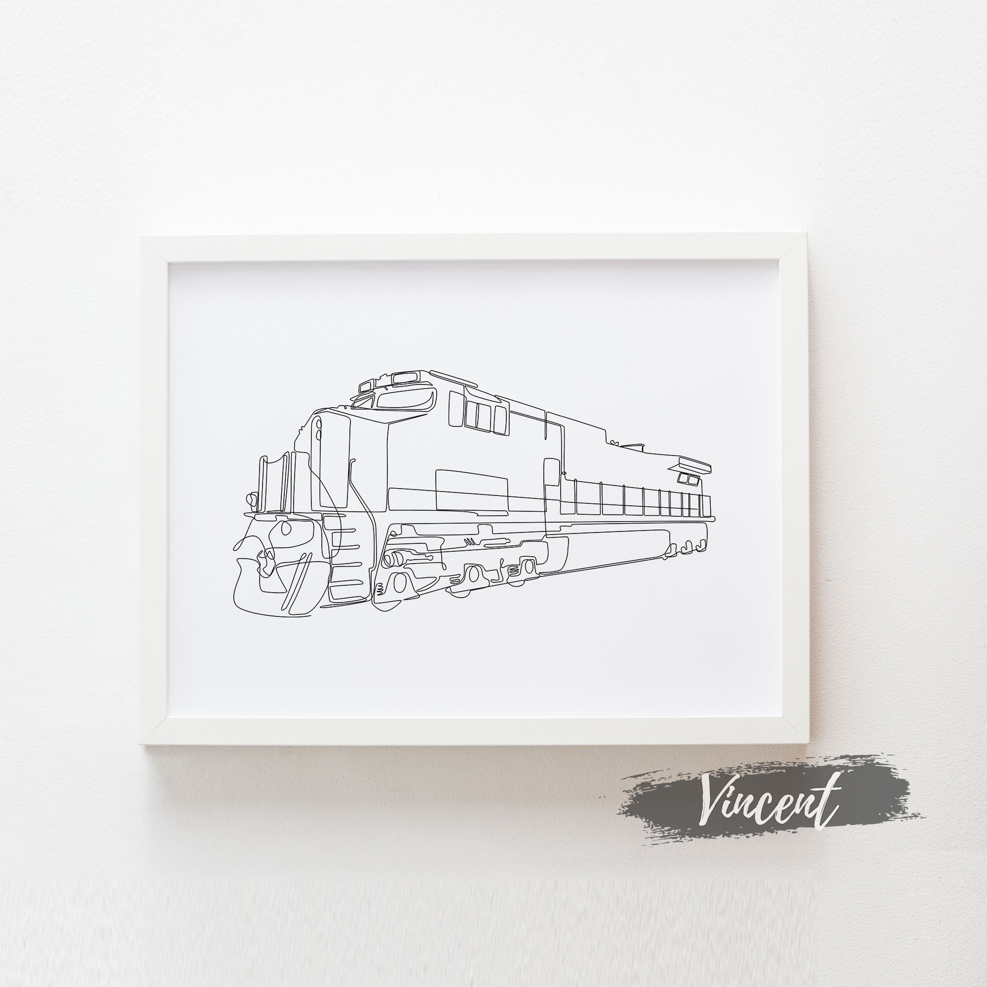 Cargo Train Drawing