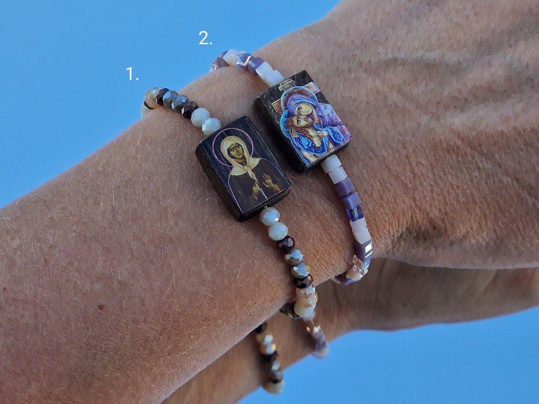 Handmade Bracelet Jesus Christ-lamentation,saint Matrona,religious ...