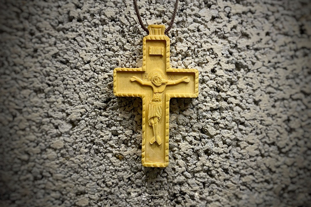 Orthodox Cross Necklace of the Monks of Mount Athos,wood Religious Gift ...