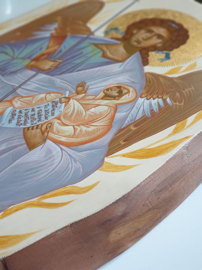 Guardian Angel Hand Painted Orthodox, Religious Icon, Byzantine Greek ...
