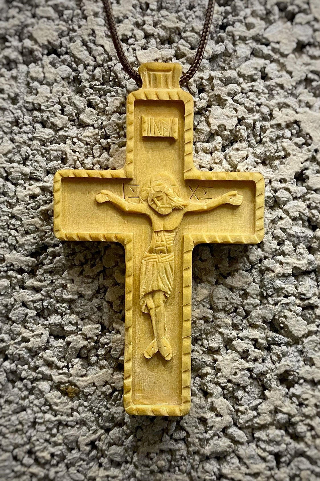 Orthodox Cross Necklace of the Monks of Mount Athos,wood Religious Gift ...