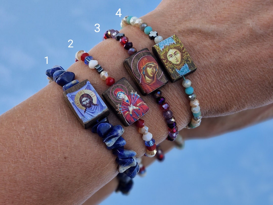Handmade Bracelet,the Holy Mandylion, Holy Mother Seven Swords,the Six ...
