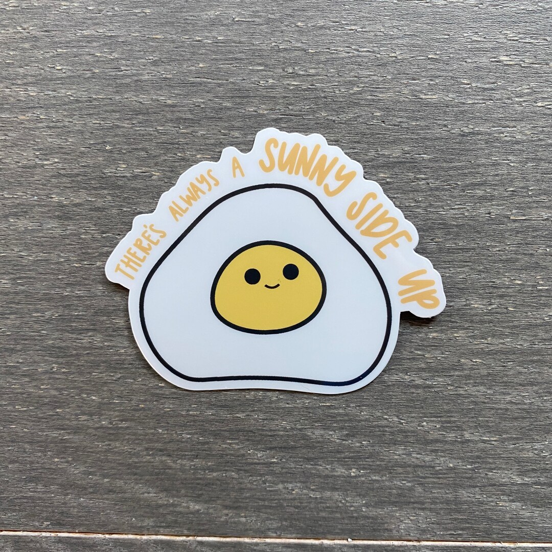 Sunny Side up Egg Sticker Weatherproof & Waterproof Options - Etsy