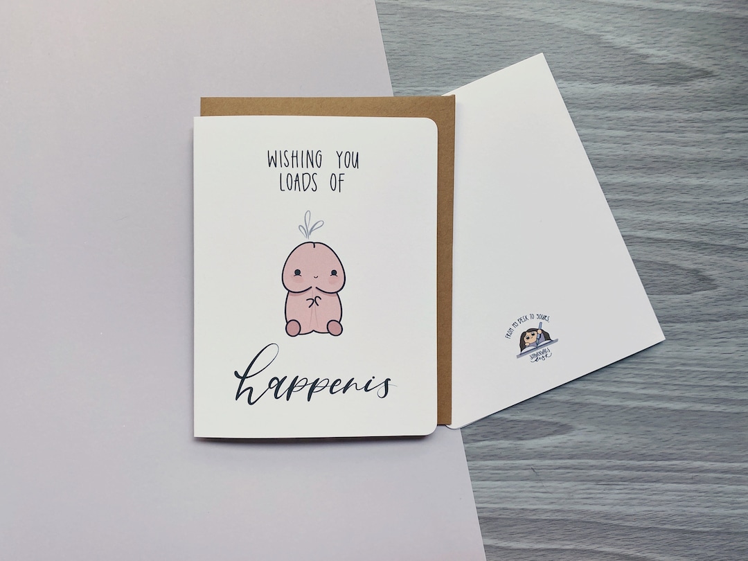 Loads of Happenis NSFW Bachelor or Bachelorette Card, Funny Party Card ...