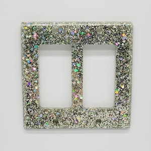 Resin Glitter Switch Cover: Iridescent Unicorn Disco Glitter Epoxy ...