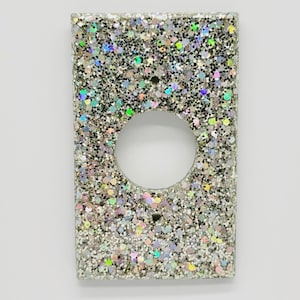 Resin Glitter Switch Cover: Iridescent Unicorn Disco Glitter Epoxy ...