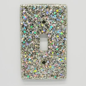 Resin Glitter Switch Cover: Iridescent Unicorn Disco Glitter Epoxy ...