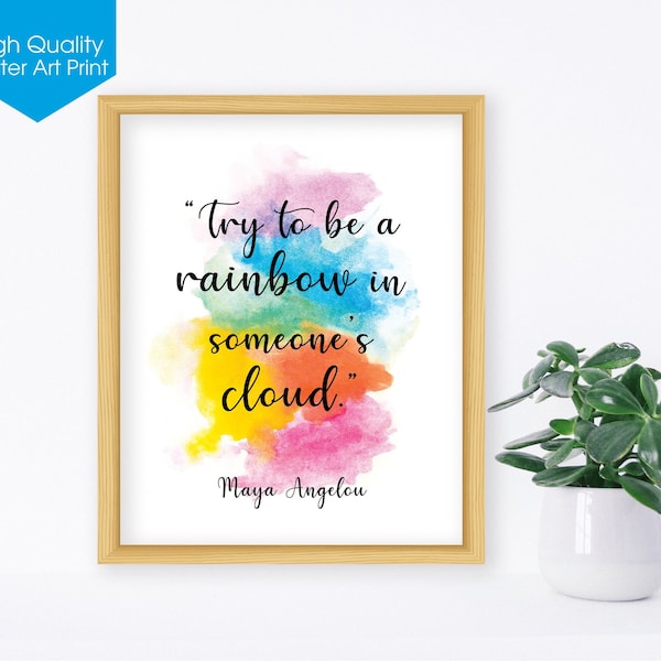 Maya Angelou Quote Wall Art - Etsy