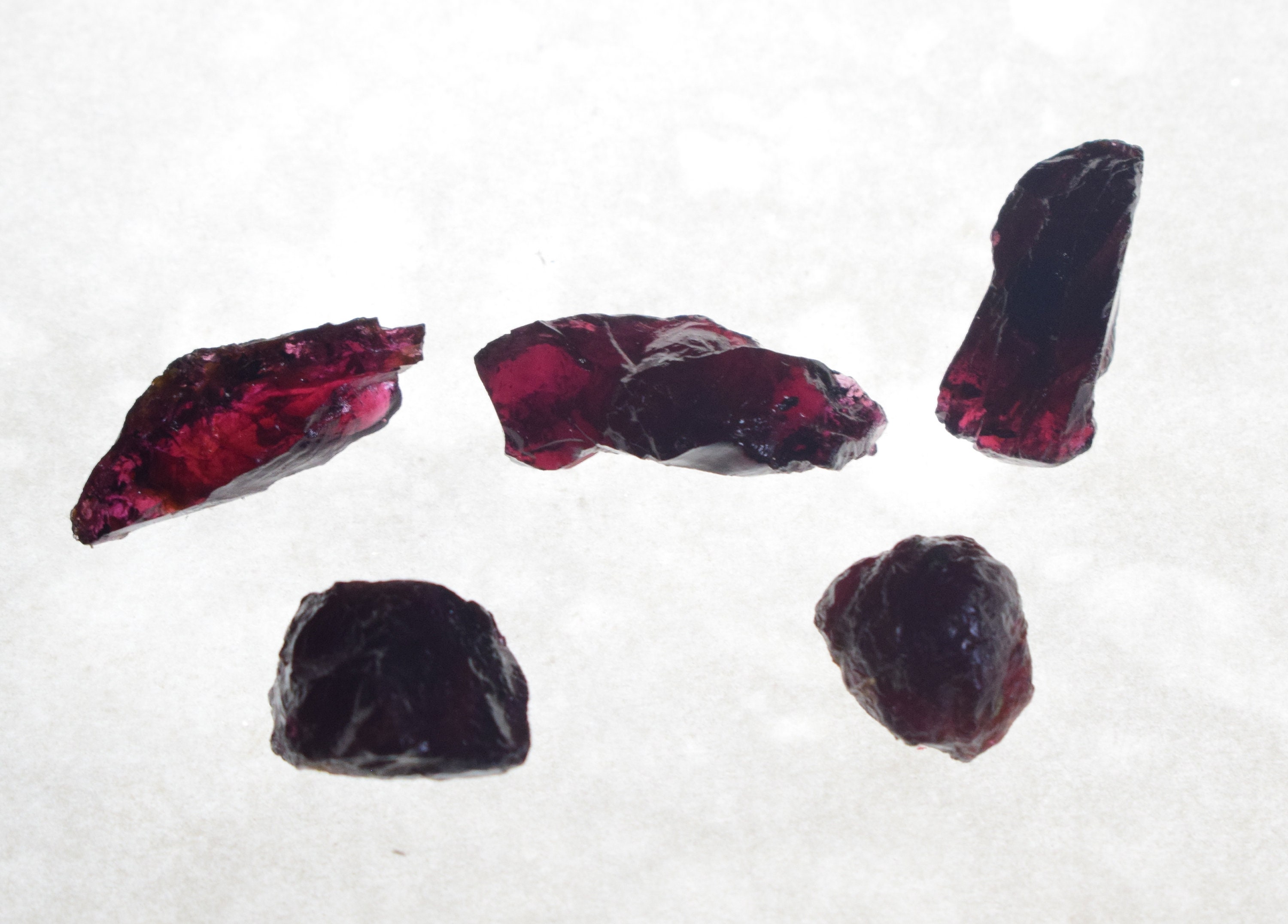 5 pcs Natural Garnet Rough Lot Raw garnet Gemstone Genuine | Etsy