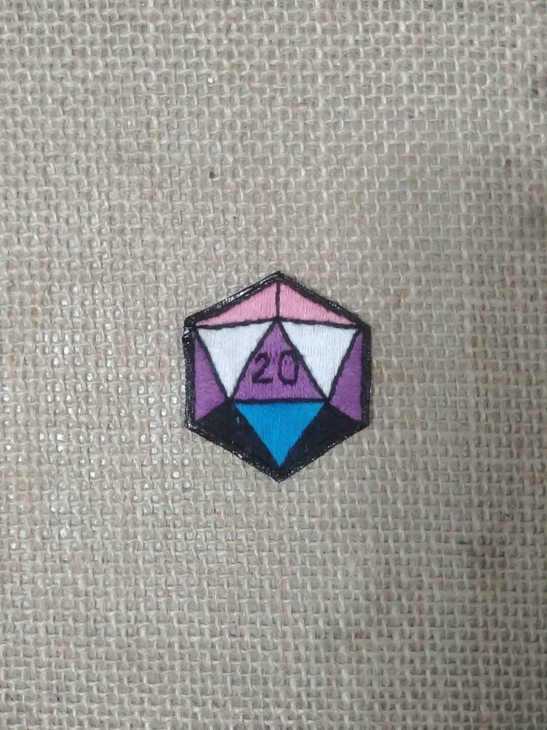 D20 Patch Genderfluid Patch Genderfluid Pride Dice Patch - Etsy
