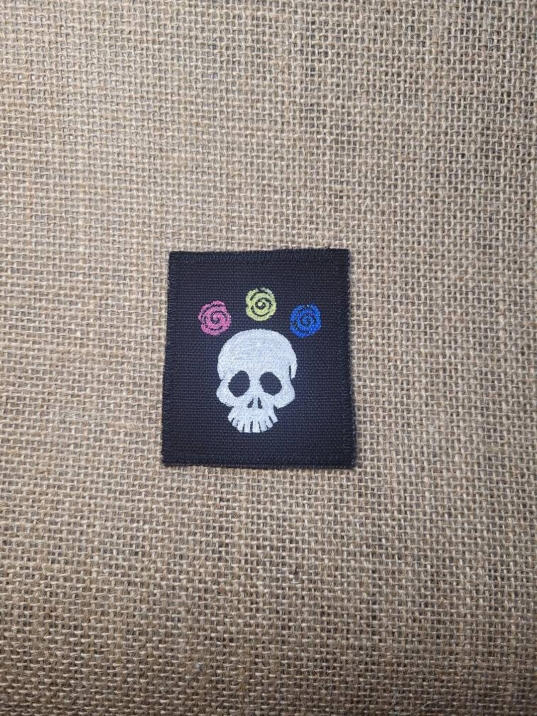 Skull Patch Spooky Patch Goth Patch Punk Patch Momento - Etsy