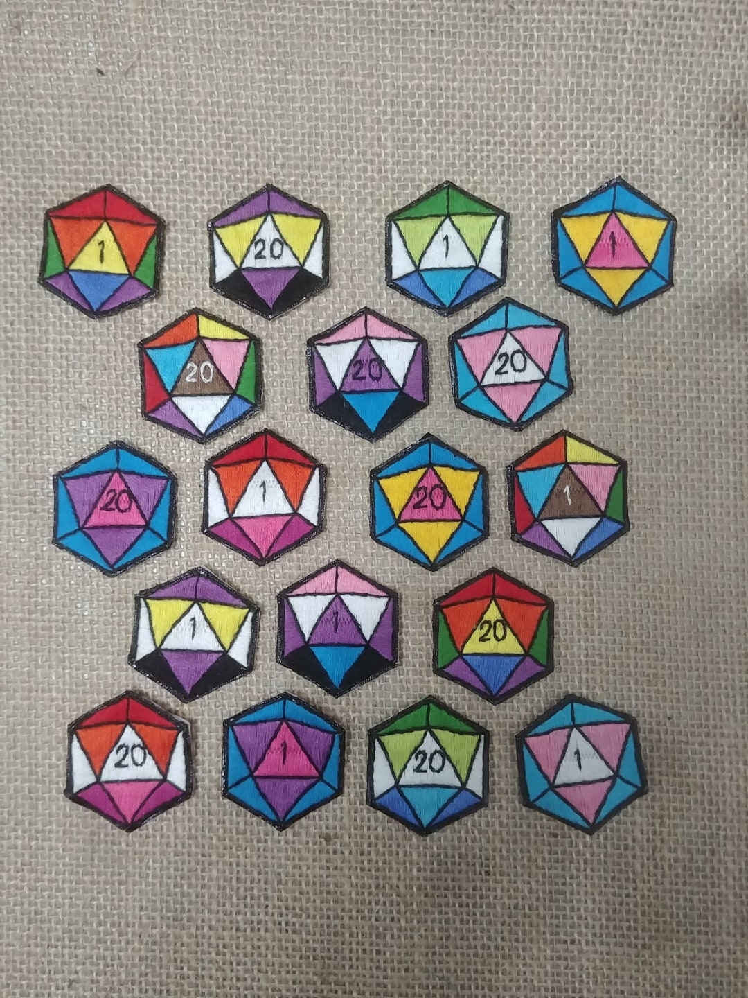 CUSTOM D20 Patch, D20 Patch, Pride Patch, Dice Patch, Pan Pride Patch, LGBTQ Patch, LGBTQ Pride ...