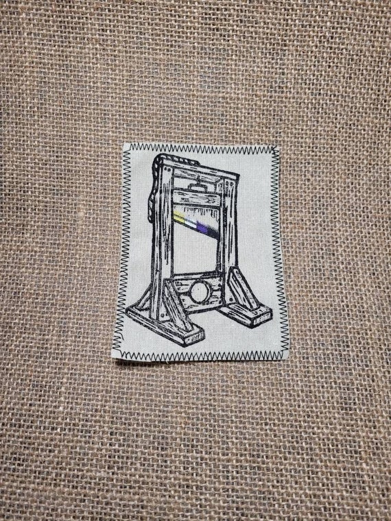 Guillotine Patch Nonbinary Pride Patch Nonbinary Patch - Etsy