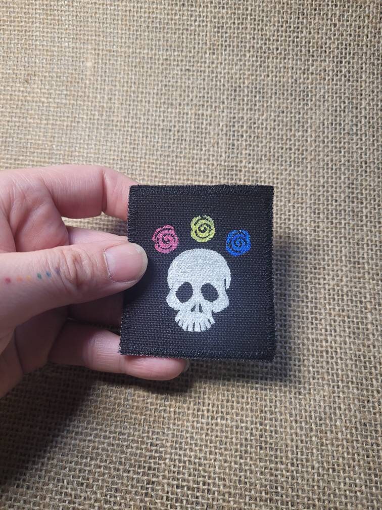 Skull Patch Spooky Patch Goth Patch Punk Patch Momento - Etsy