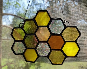 PDF Honeycomb Bee Pattern for Stained Glass - Etsy