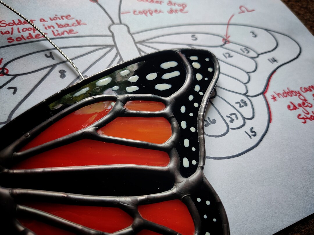 Stained Glass Monarch Pattern - Etsy