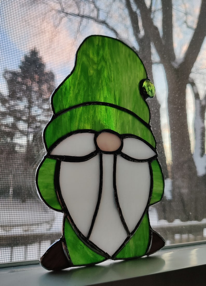 Gnome Stained Glass PDF - Etsy