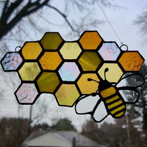 PDF Honeycomb Bee Pattern for Stained Glass - Etsy