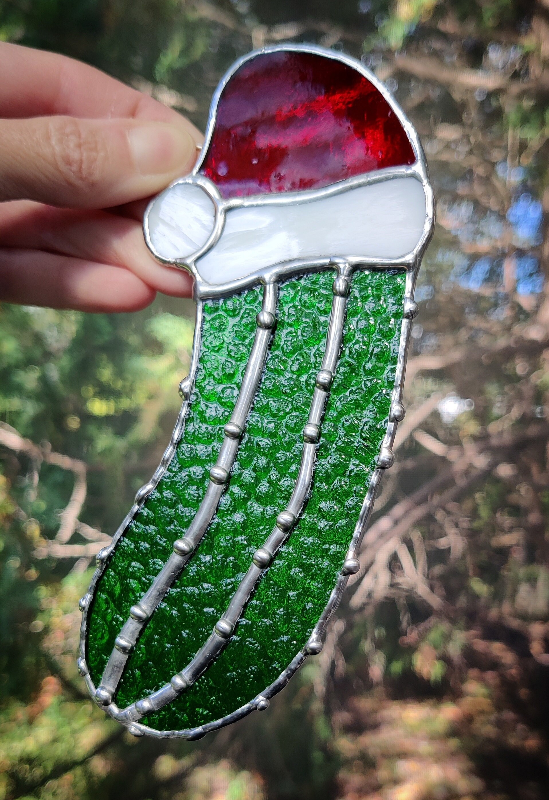 Christmas Pickle Stained Glass Pattern PDF - Etsy