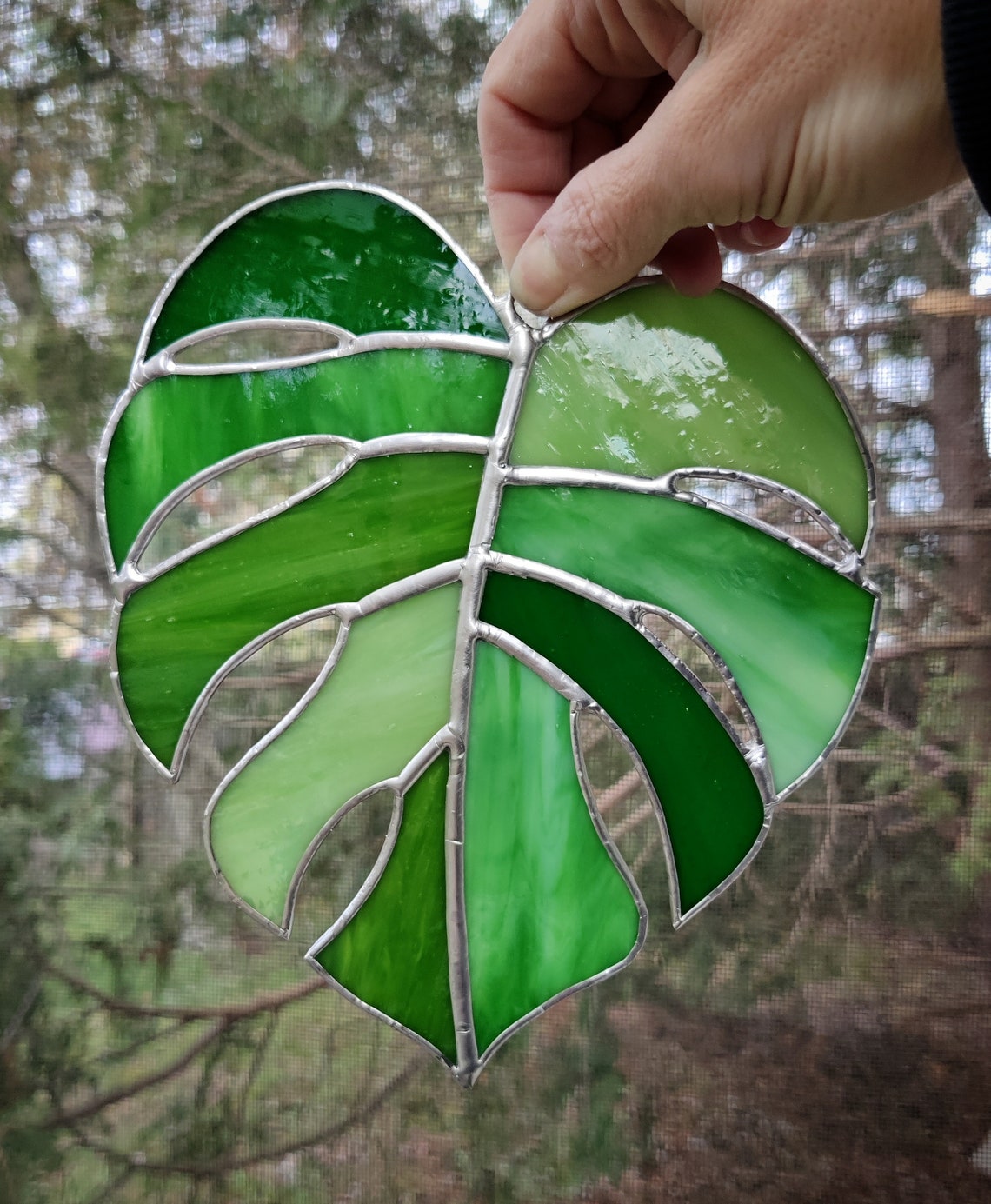 Monstera Leaf Stained Glass PDF Pattern - Etsy